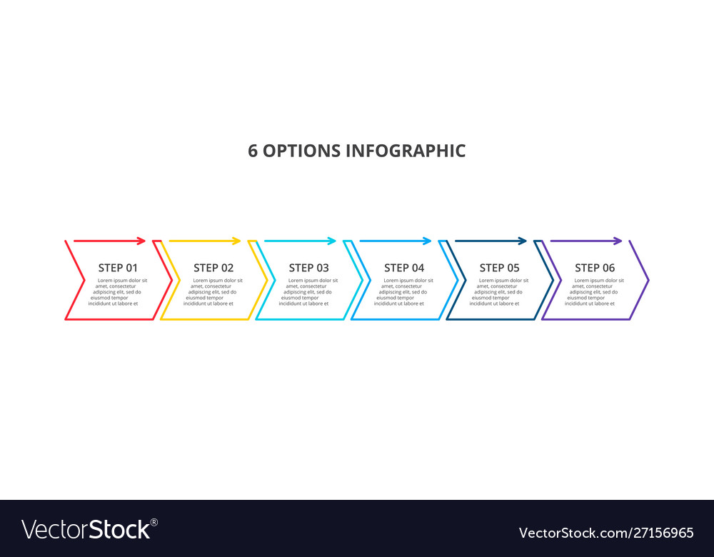 Thin line flat elements with arrows Royalty Free Vector