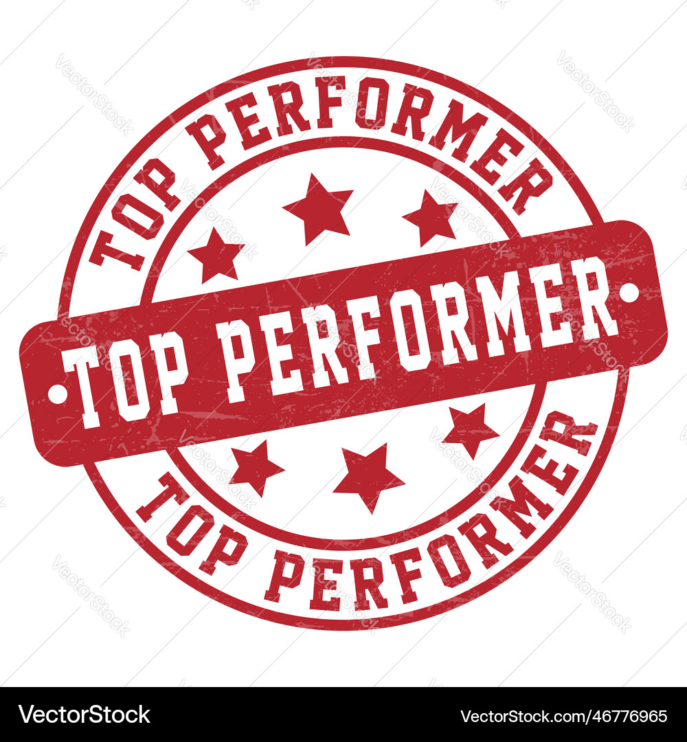 Top performers badge rubber performer stamp Vector Image