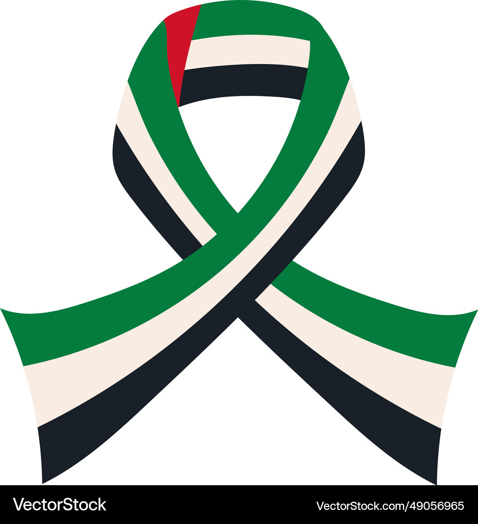 Uae national day ribbon Royalty Free Vector Image