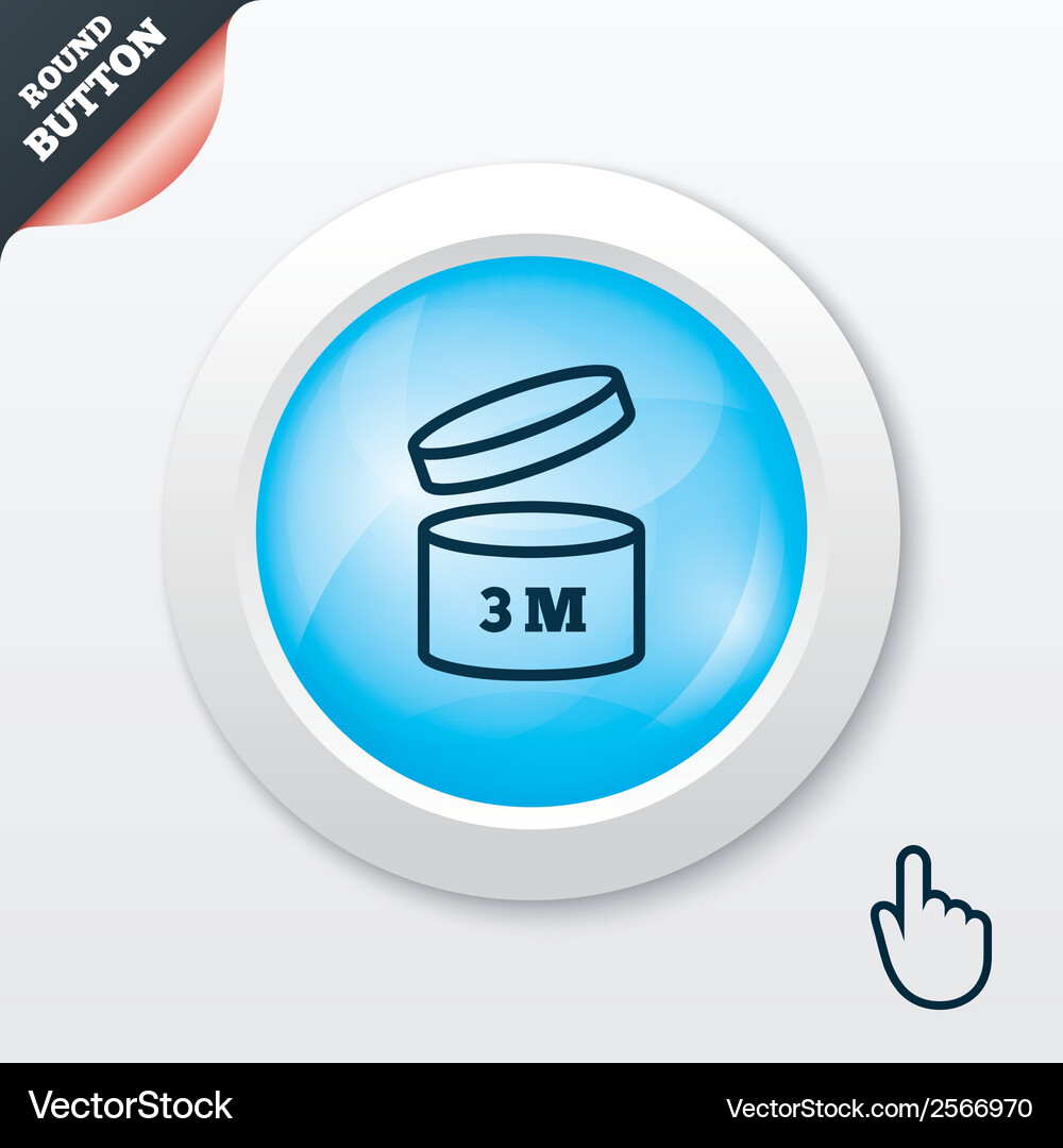 After opening use 3 months sign icon Royalty Free Vector