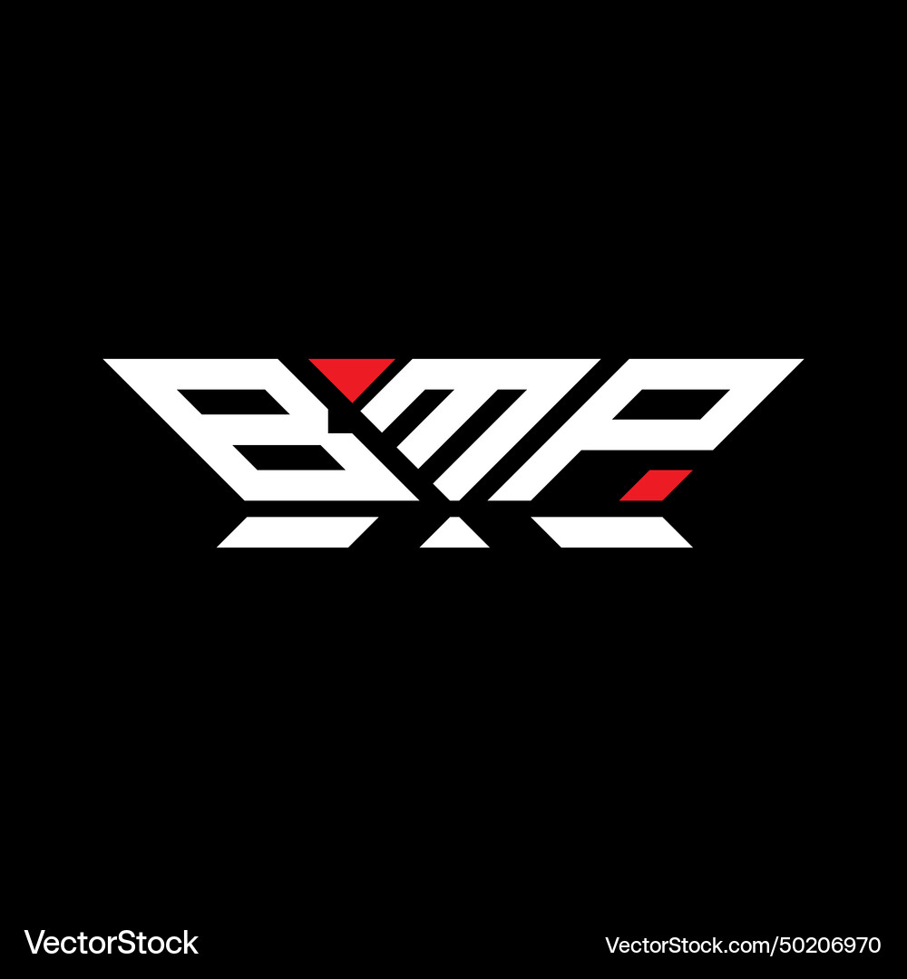 Bmp letter logo design simple and modern Vector Image