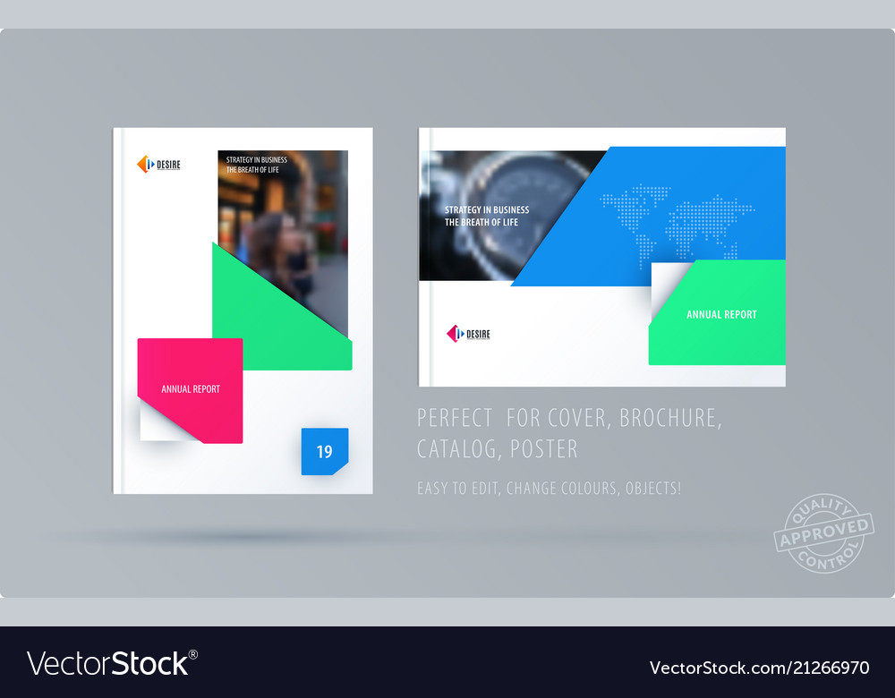 Brochure design rectangular template colourful Vector Image