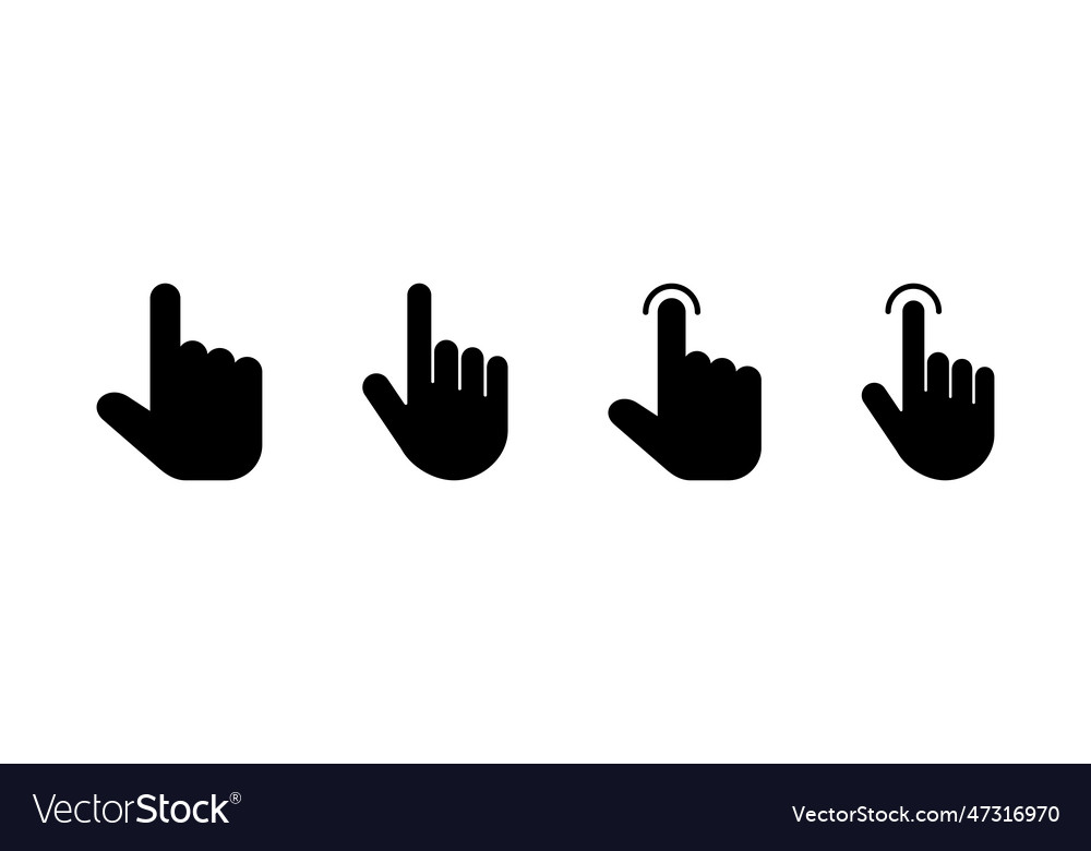 Hand cursor icon set cursor icon cursor Royalty Free Vector Hand cursor icon set cursor icon cursor Royalty Free Vector