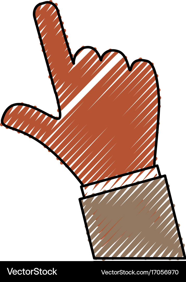 Human hand symbol Royalty Free Vector Image - VectorStock