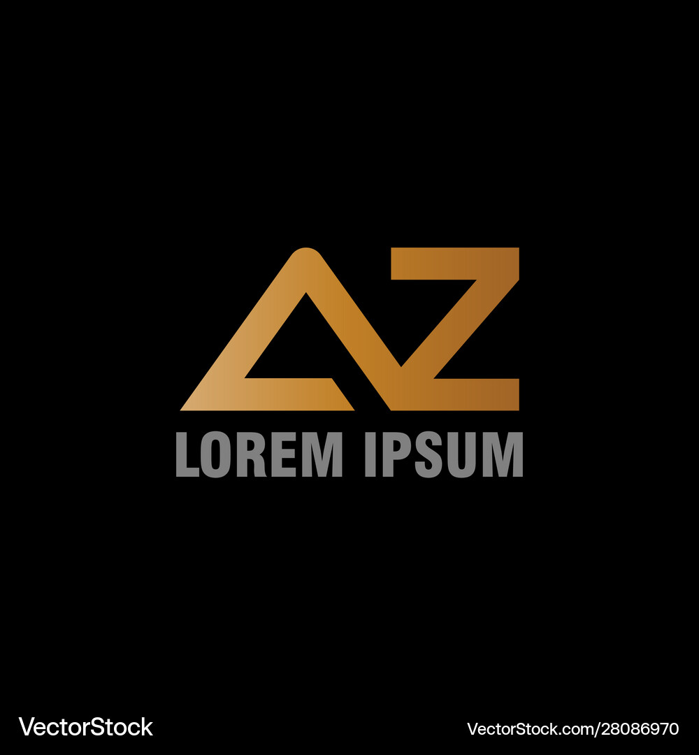 Initial letter a and z icon logo modern design Vector Image