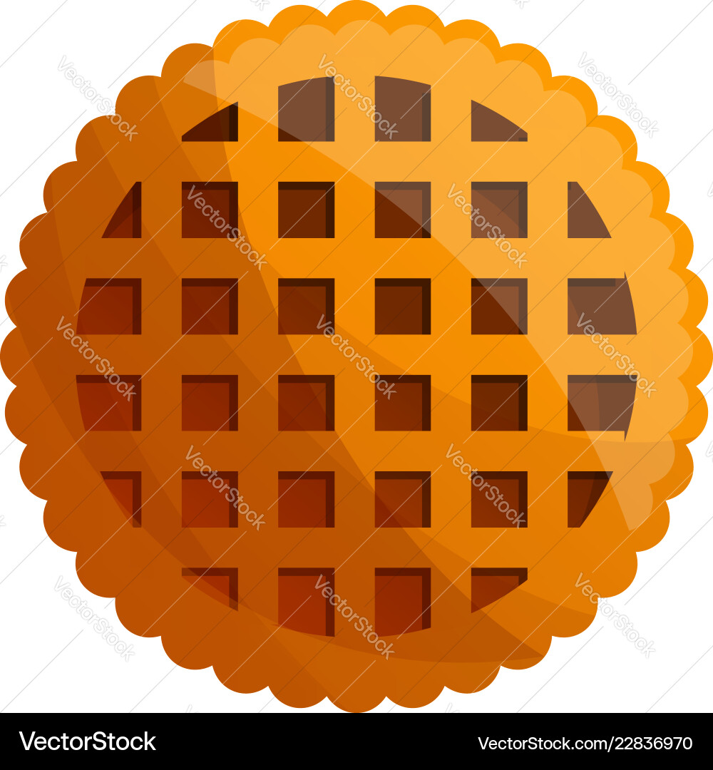 Net biscuit icon cartoon style Royalty Free Vector Image