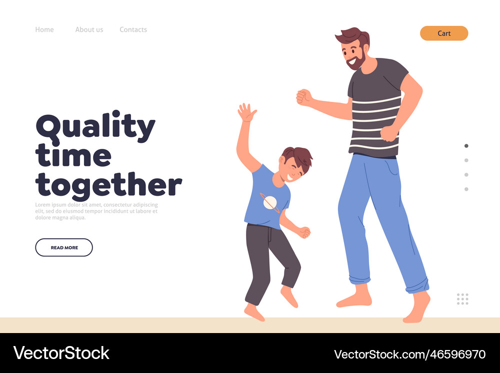 Quality time together landing page design template