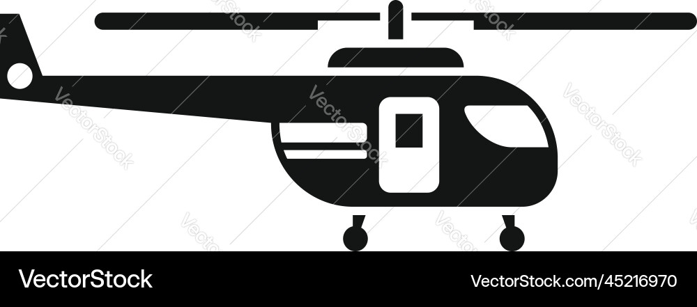Rescue helicopter transport icon simple Royalty Free Vector