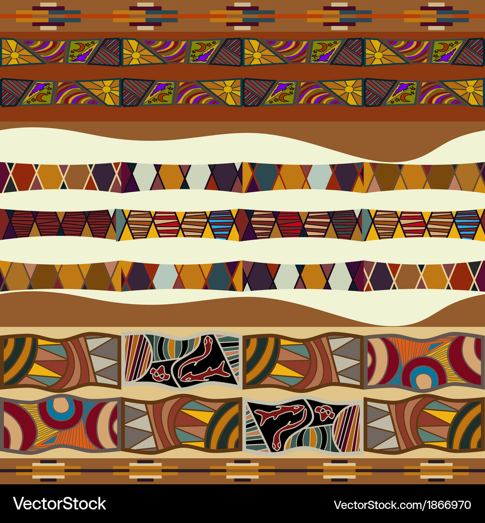 Seamless texture of african Royalty Free Vector Image