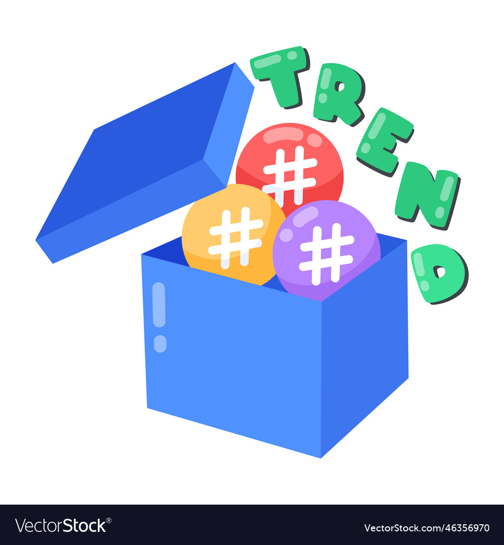 Trending hashtags Royalty Free Vector Image - VectorStock