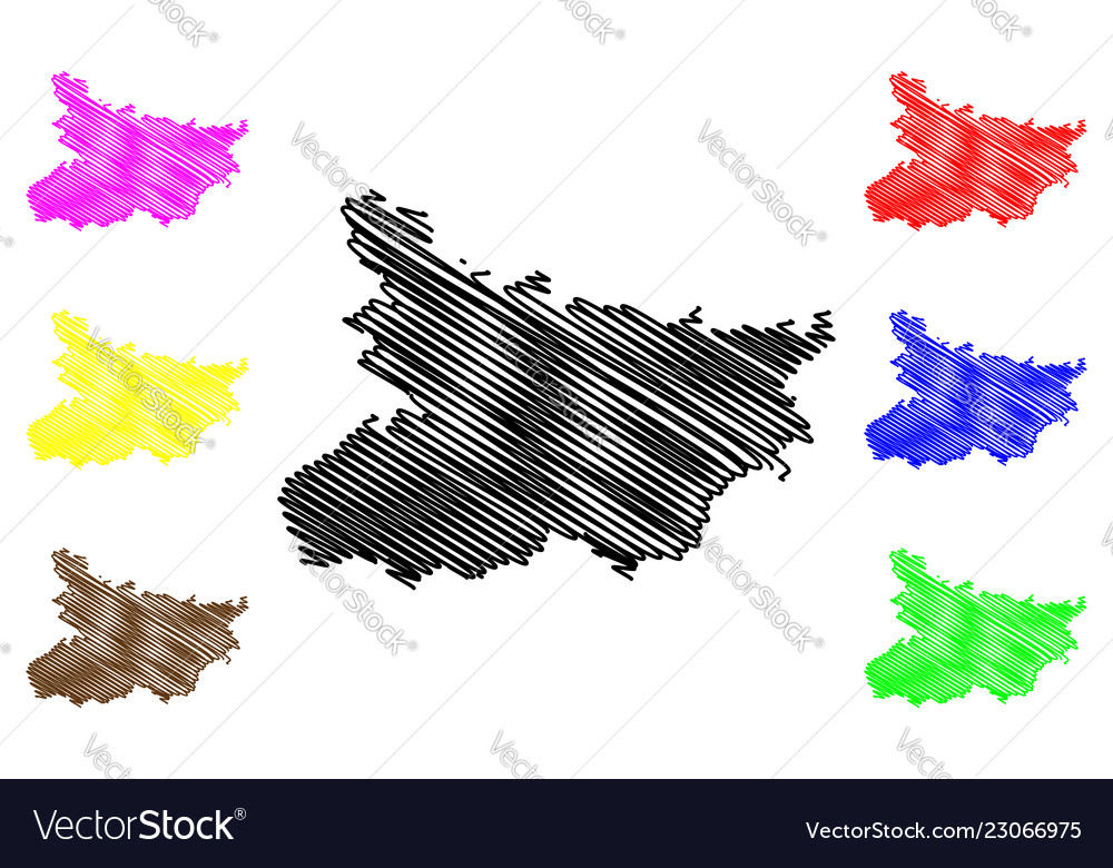 Bihar map Royalty Free Vector Image - VectorStock