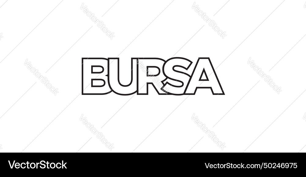 Bursa in the turkey emblem design features Vector Image