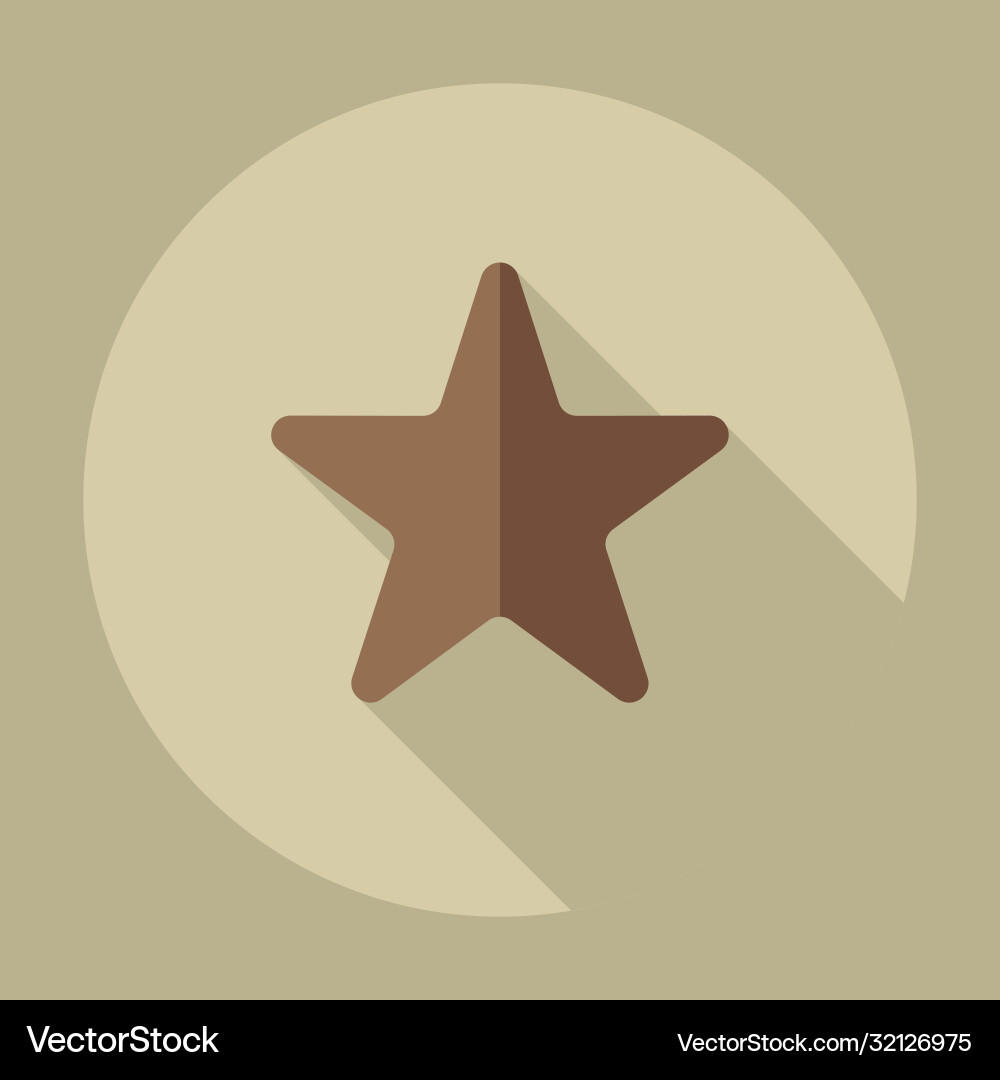 Flat modern design with shadow icons star Vector Image