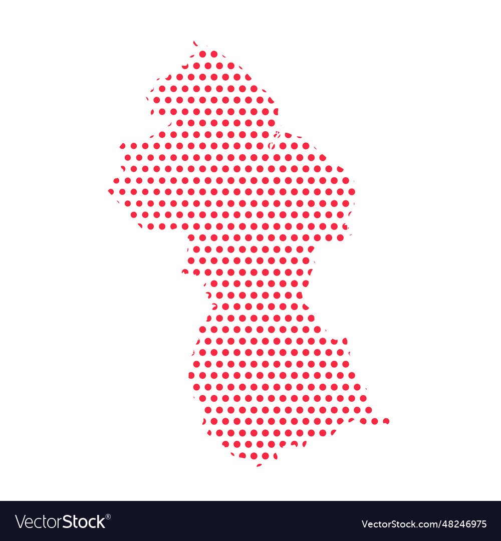 Guyana dotted map Royalty Free Vector Image - VectorStock