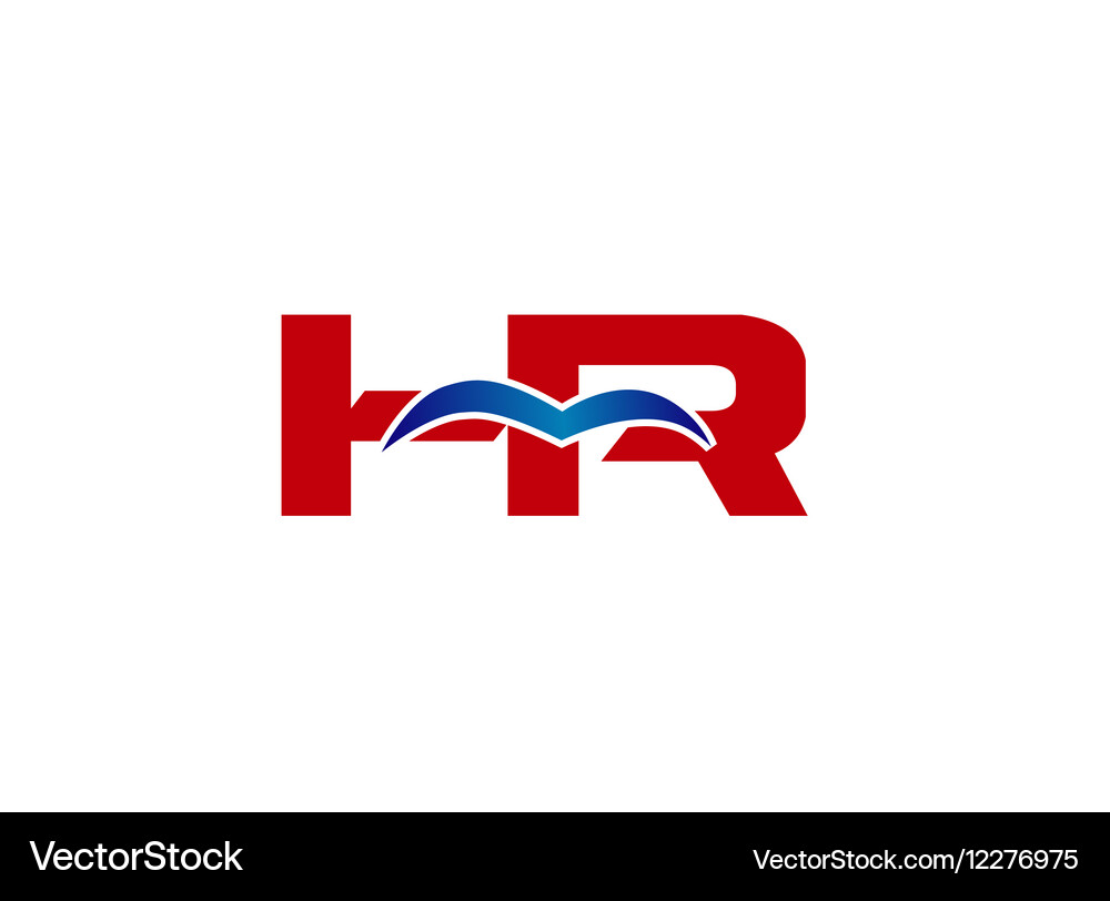 Hr logo graphic branding letter element Royalty Free Vector