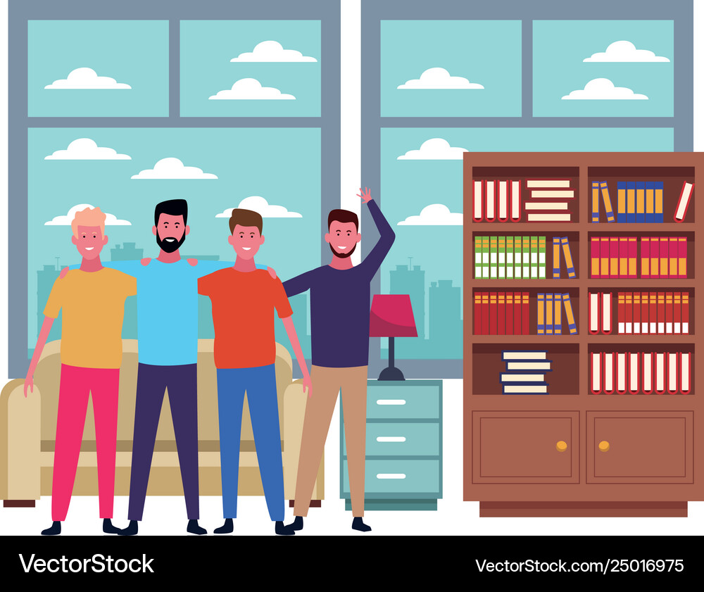 People friends cartoon Royalty Free Vector Image