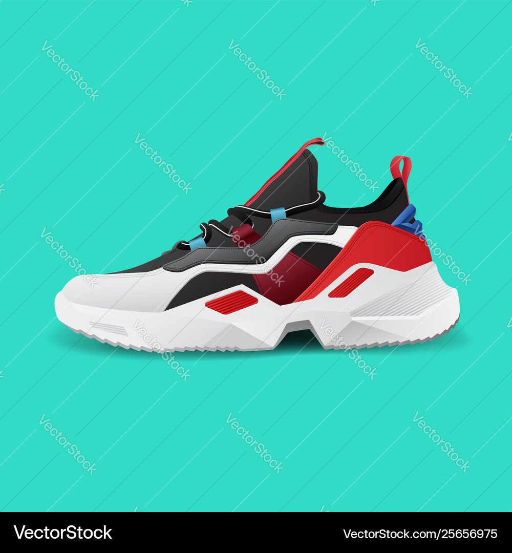 Realistic sport running shoe for training Vector Image