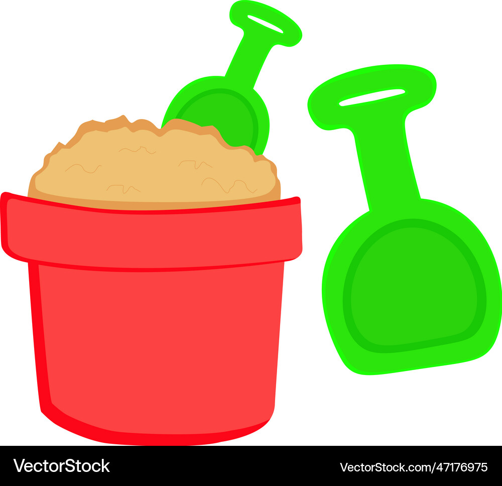Sand bucket for summer activity Royalty Free Vector Image