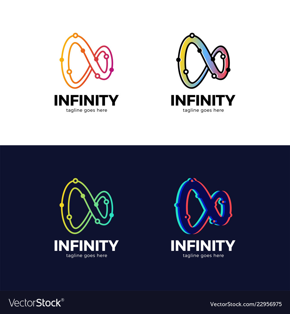 Simple infinity technology network abstract Vector Image