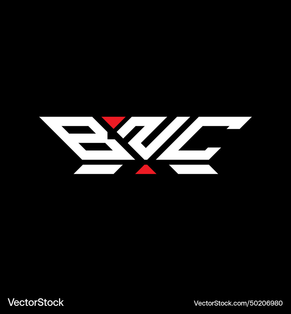 Bnc letter logo design simple and modern Vector Image