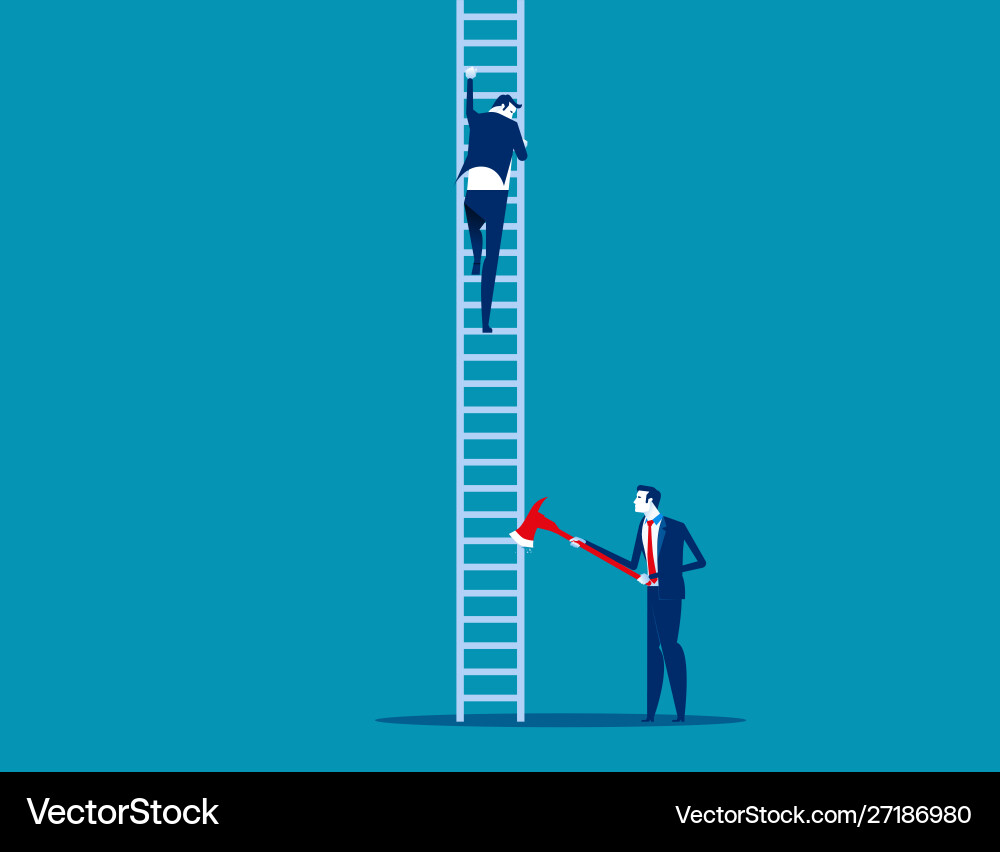 Business partner unethical competition concept Vector Image