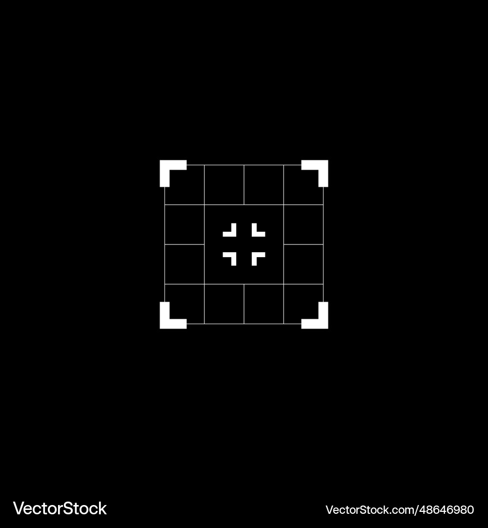 Cyberpunk style rectangle hud target futuristic Vector Image