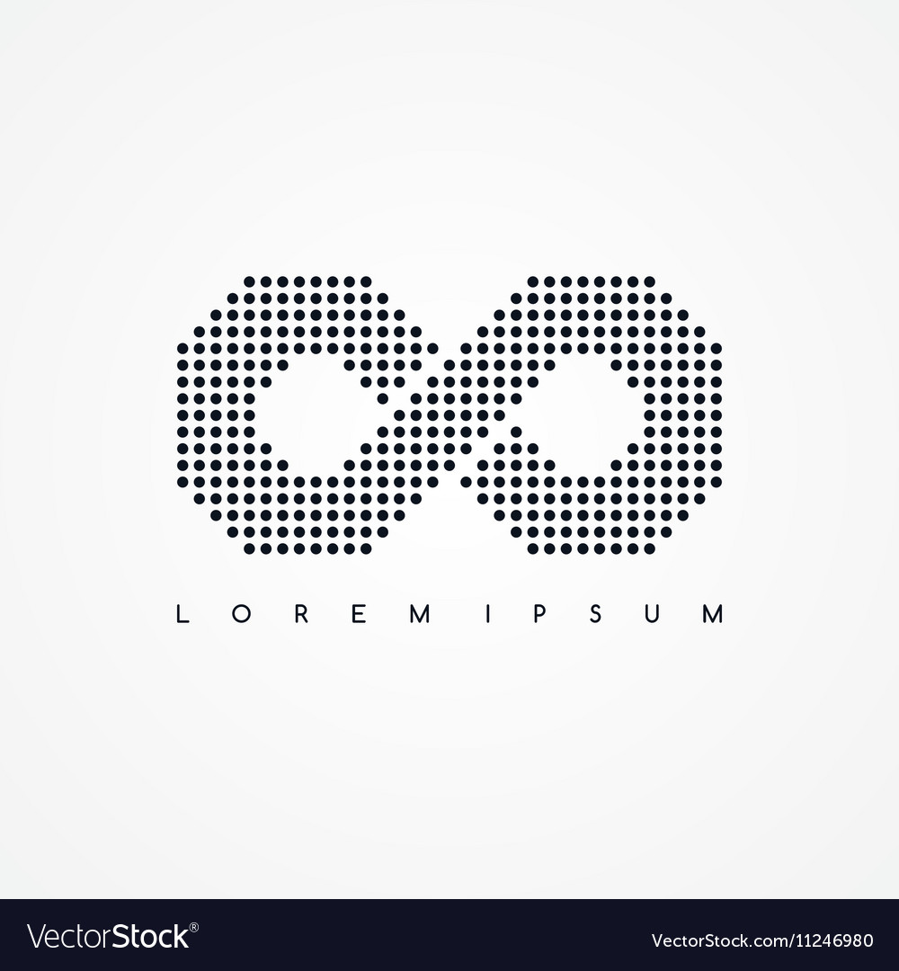 Infinity dot logotype theme Royalty Free Vector Image