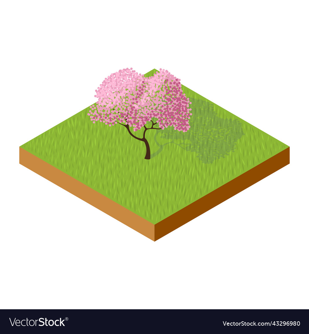 Landscape isometric elements Royalty Free Vector Image
