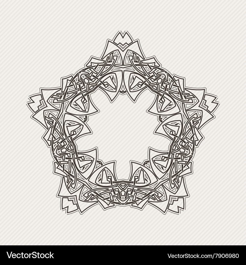 Ornate border gothic lace tattoo celtic Royalty Free Vector