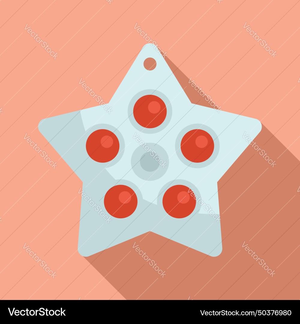 Star pop it toy icon flat sensory trendy Vector Image