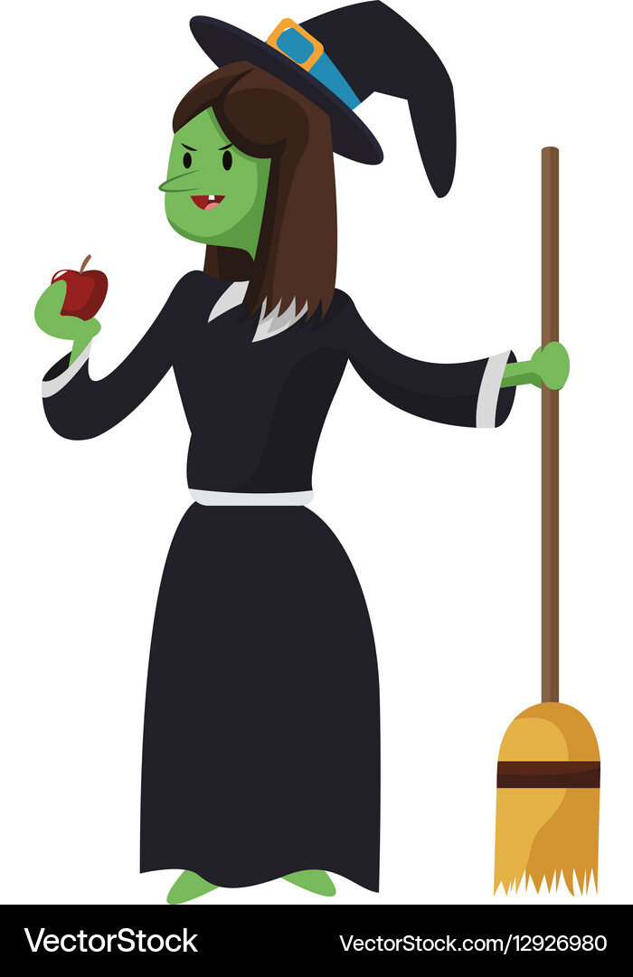 Witch cartoon icon Royalty Free Vector Image - VectorStock