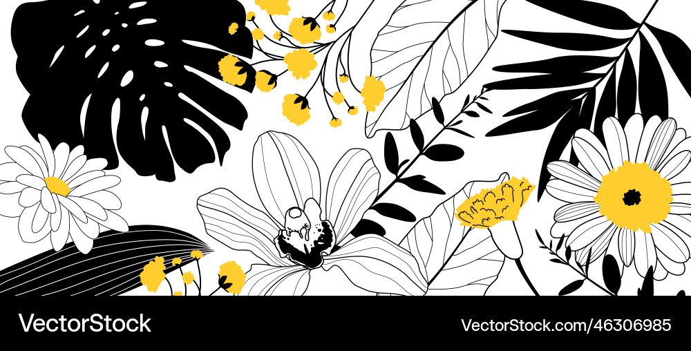 Abstract art nature background line art Royalty Free Vector