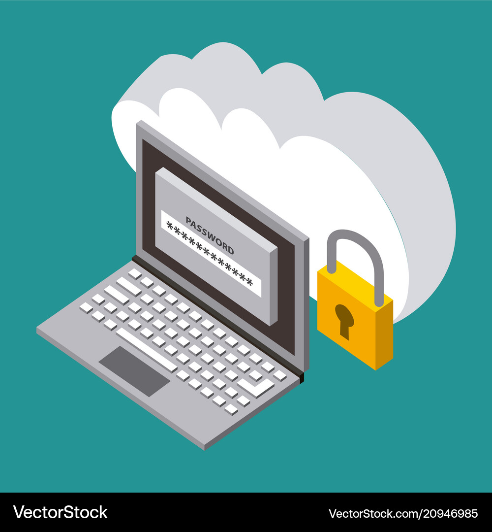 Cloud computing storage Royalty Free Vector Image
