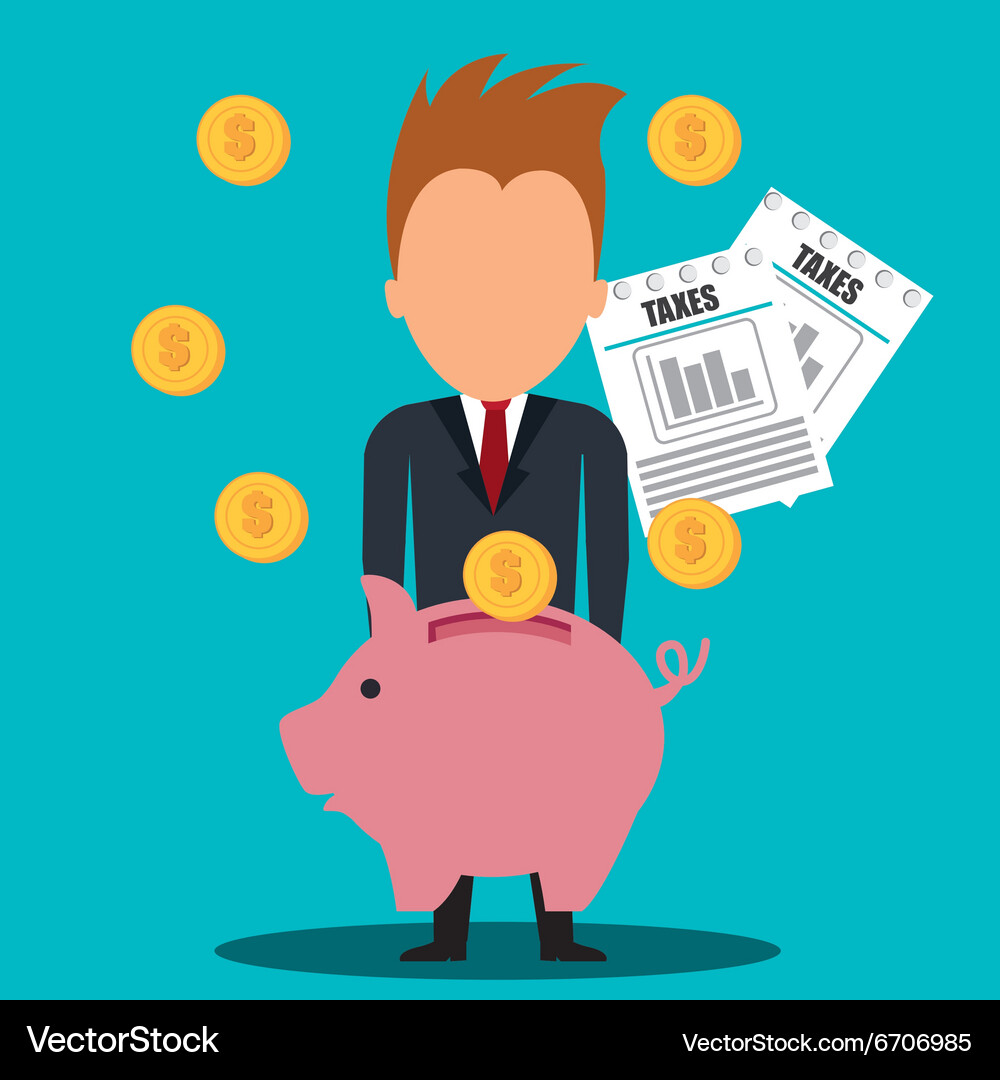 Government taxes payment Royalty Free Vector Image