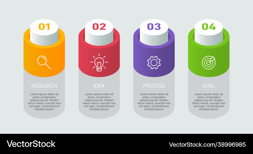 Infographic design with icons and 4 options Vector Image