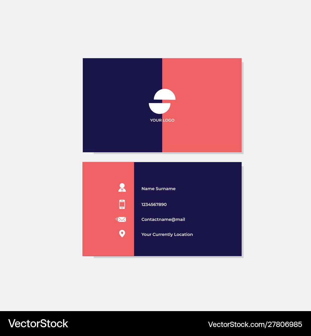 Modern geometric and creative business card Vector Image