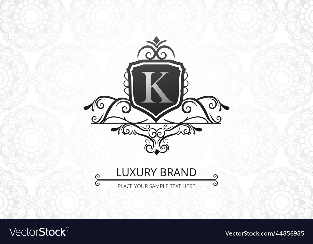 Premium luxury creative letter k logo for company Vector Image