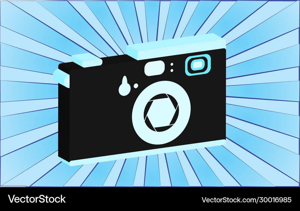 Retro old antique camera from 70s 80s Royalty Free Vector