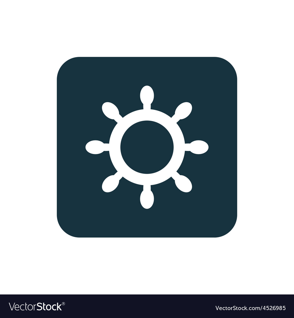 Ship wheel icon rounded squares button Royalty Free Vector