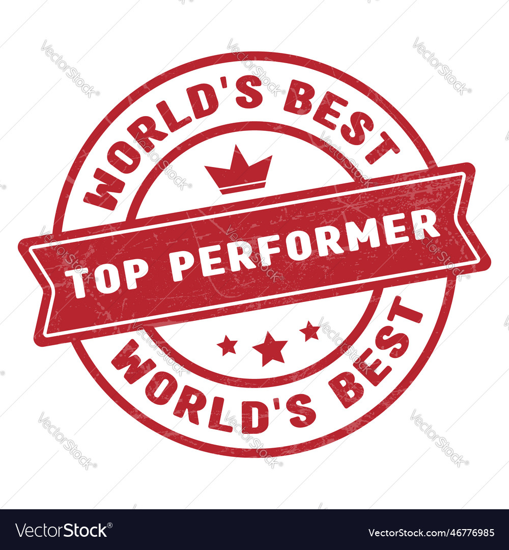 Top performers badge rubber performer stamp Vector Image