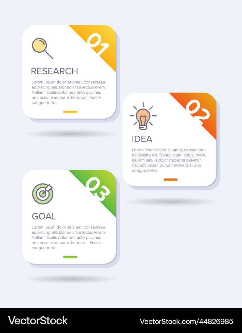 Vertical infographic design with icons and 3 Vector Image