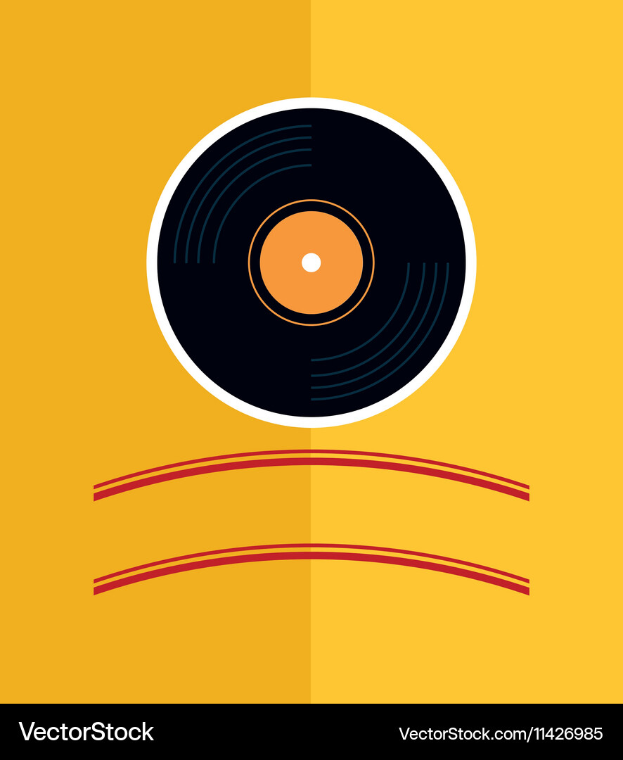 Vinyl music vintage Royalty Free Vector Image - VectorStock