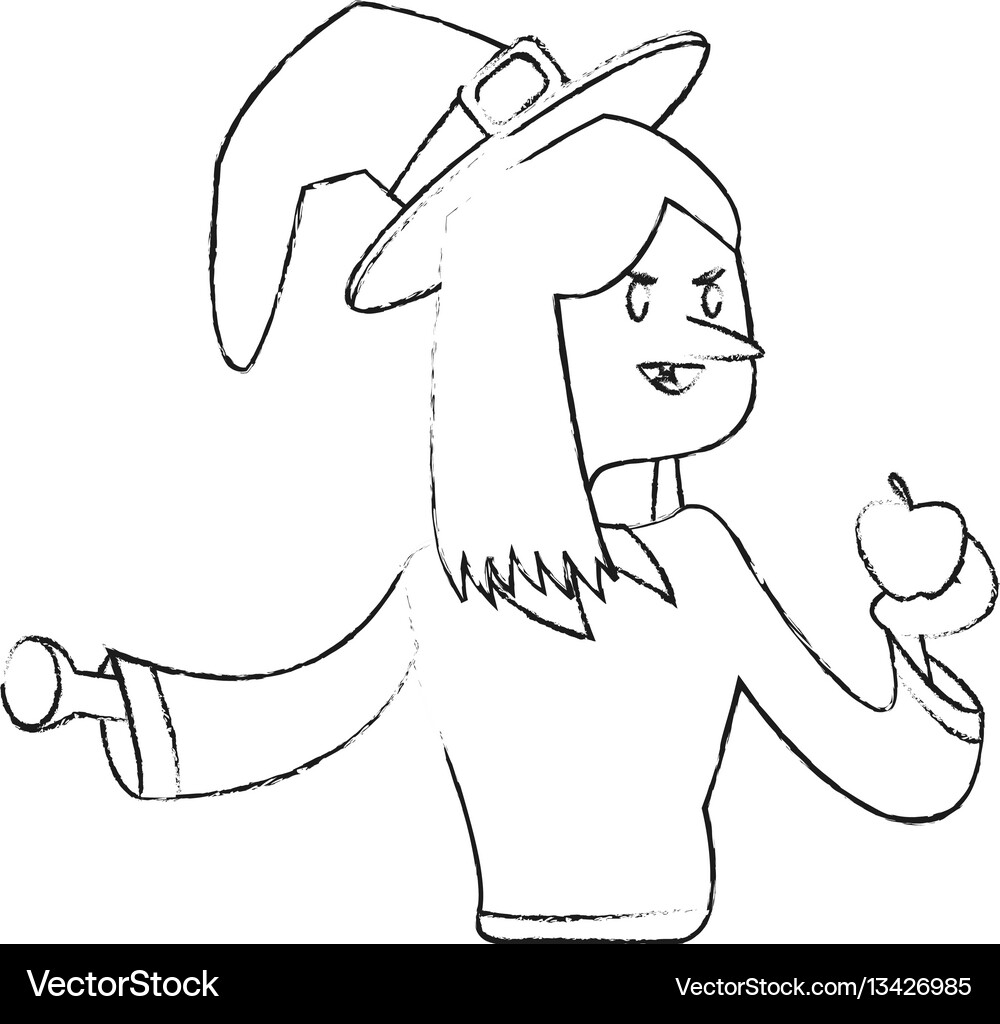 Witch cartoon icon Royalty Free Vector Image - VectorStock