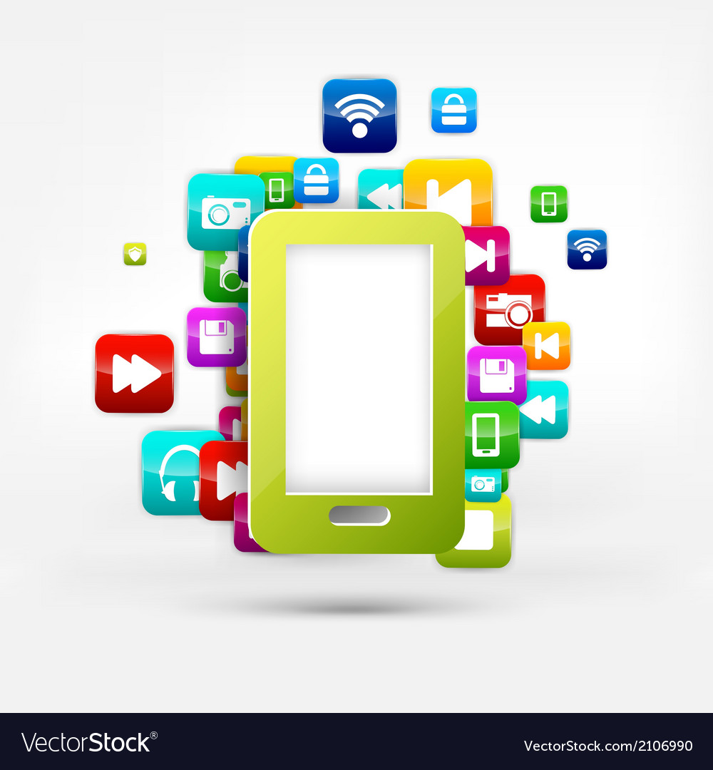 Application buttonsocial mediacloud computing Vector Image