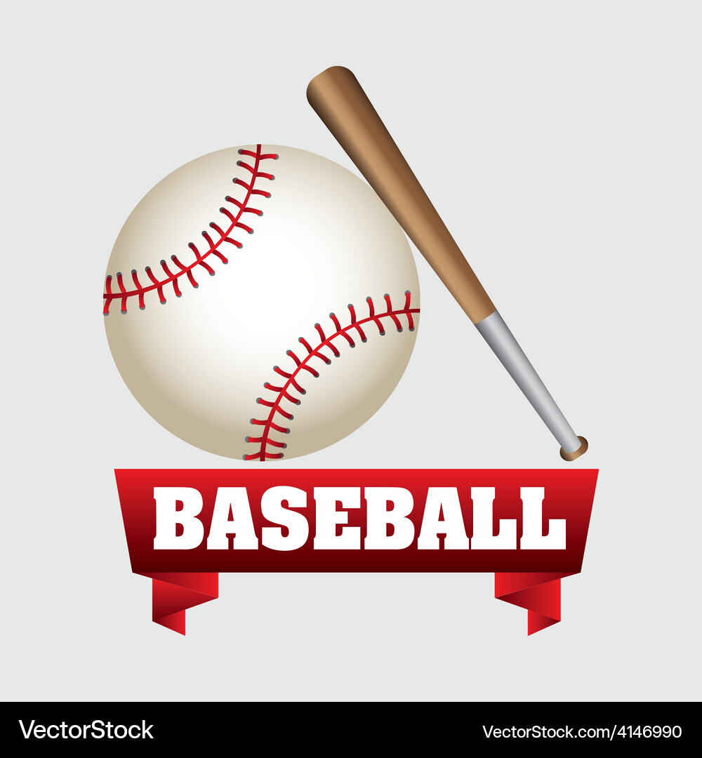 Baseball Sport Elements Royalty Free Vector Image