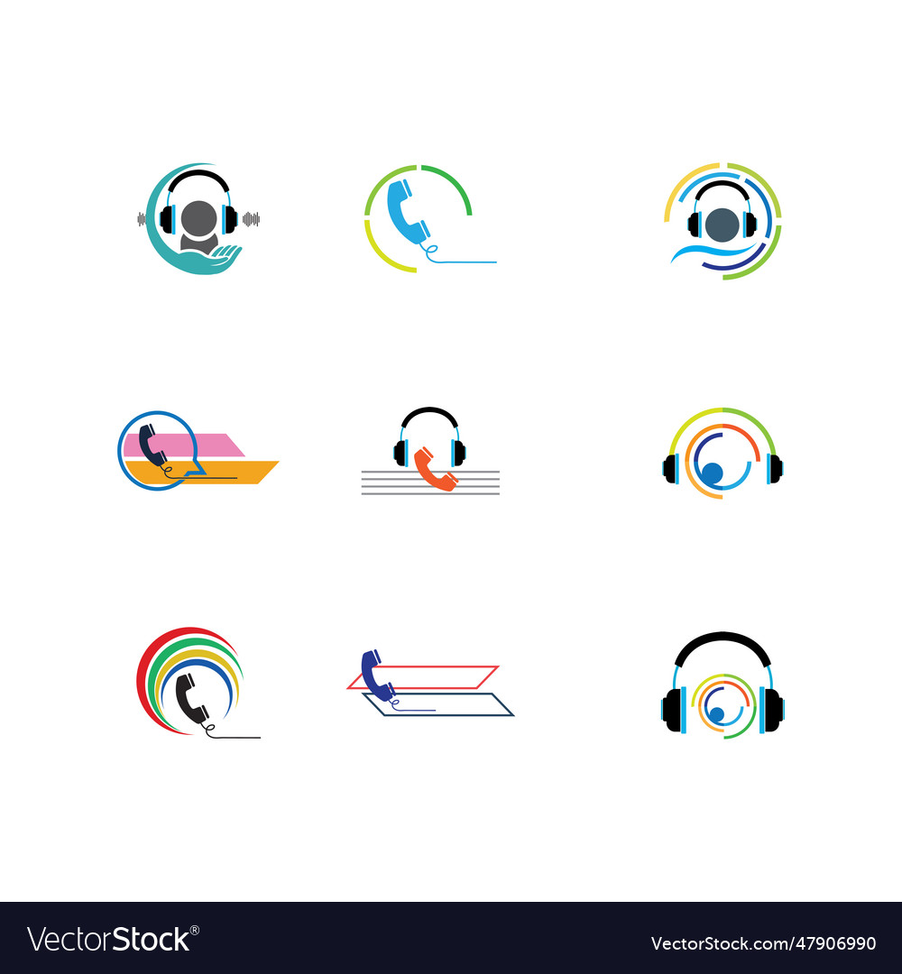 Call center logo design template Royalty Free Vector Image Call center logo design template Royalty Free Vector Image