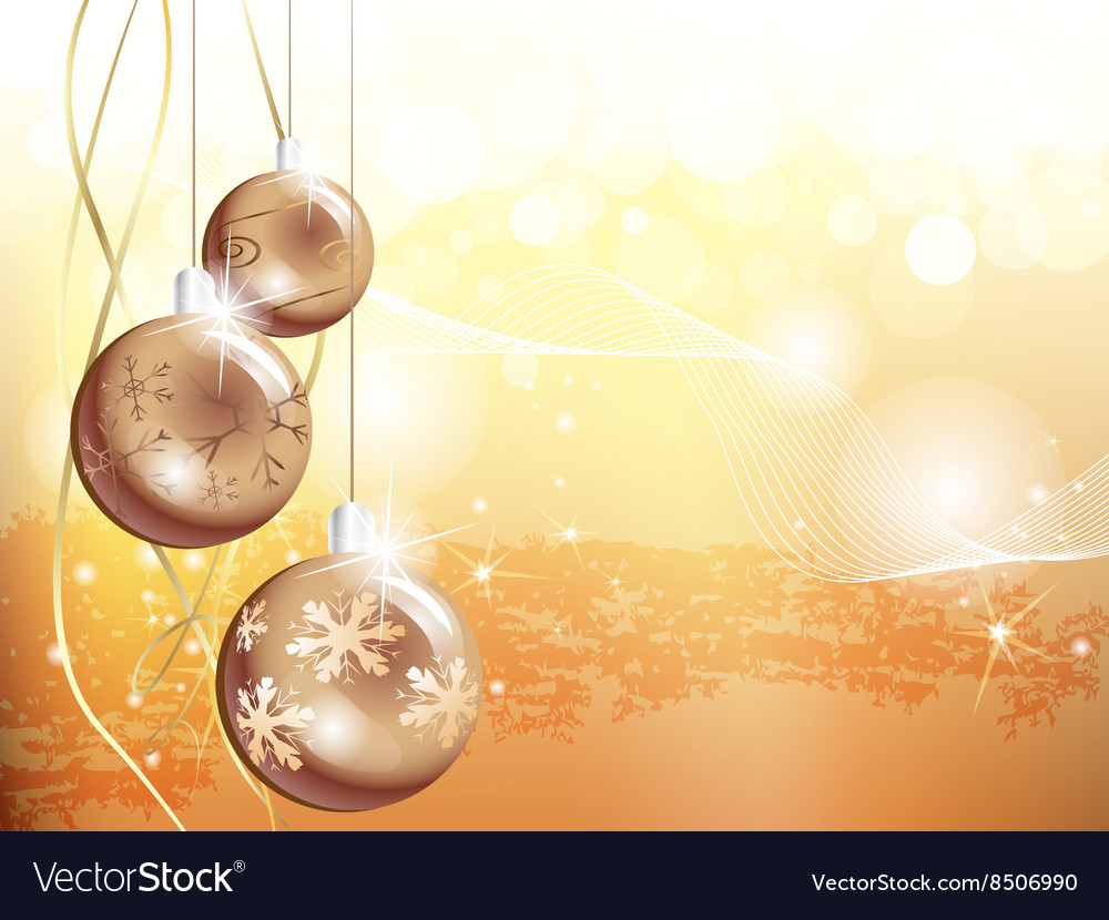Christmas background with baubles Royalty Free Vector Image