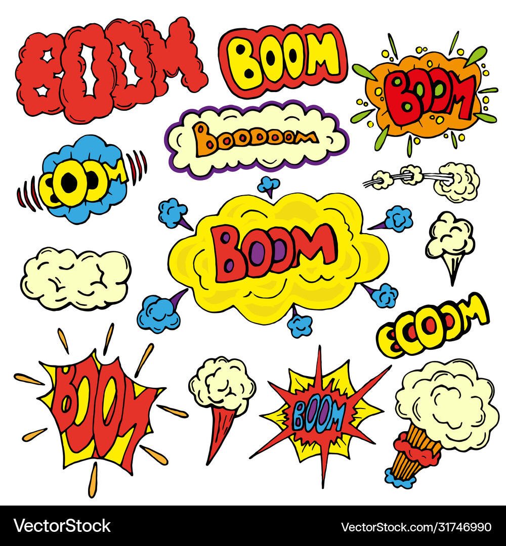 Comic sound effects Royalty Free Vector Image - VectorStock