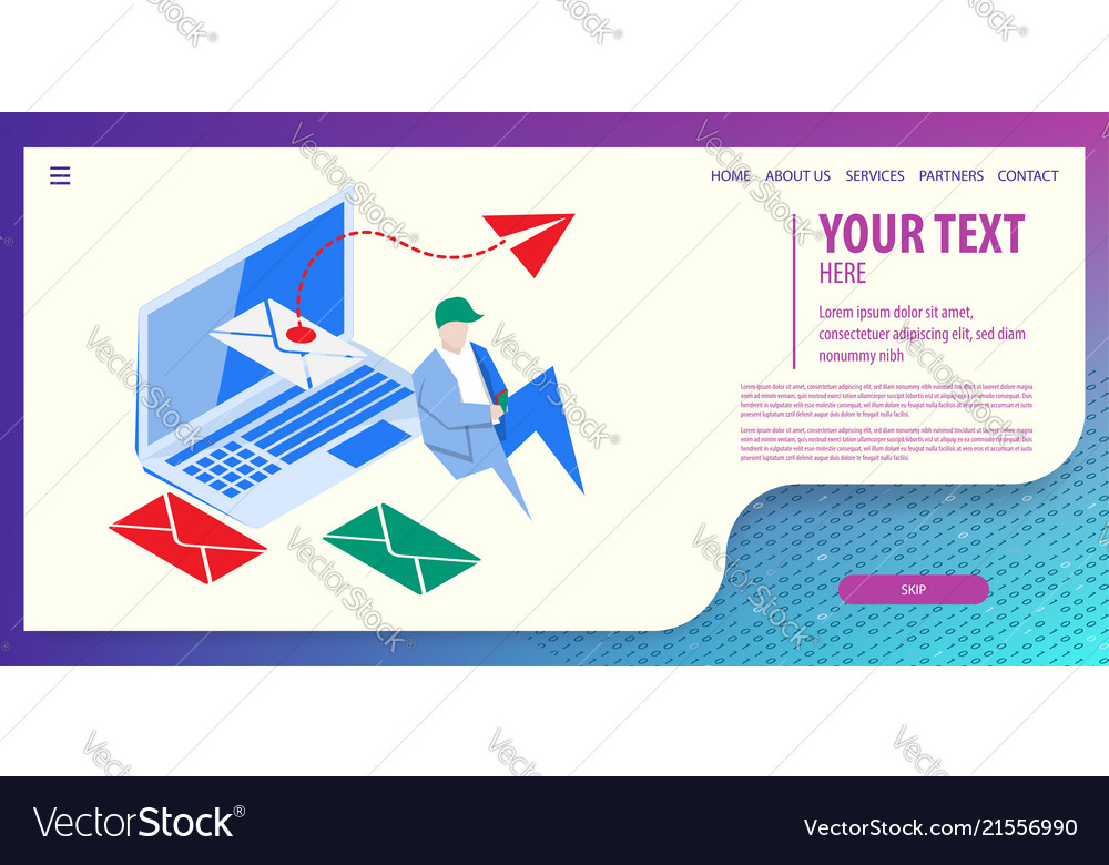 Data Connection Isometric Technology Royalty Free Vector