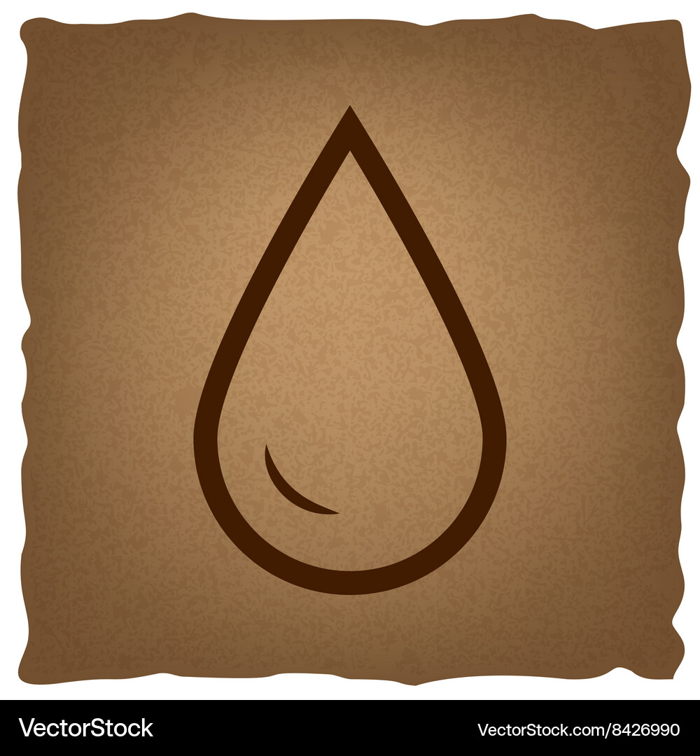 Drop of water sign Royalty Free Vector Image - VectorStock